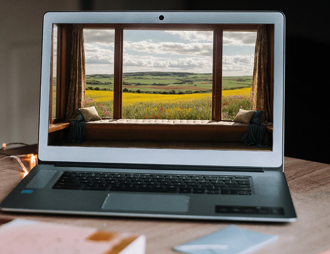 Field of Spring Flowers Zoom Background, MS Teams, Webex, Skype ...