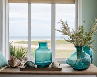 Coastal Farmhouse Summer Cottage Zoom Background for Virtual Meetings ...