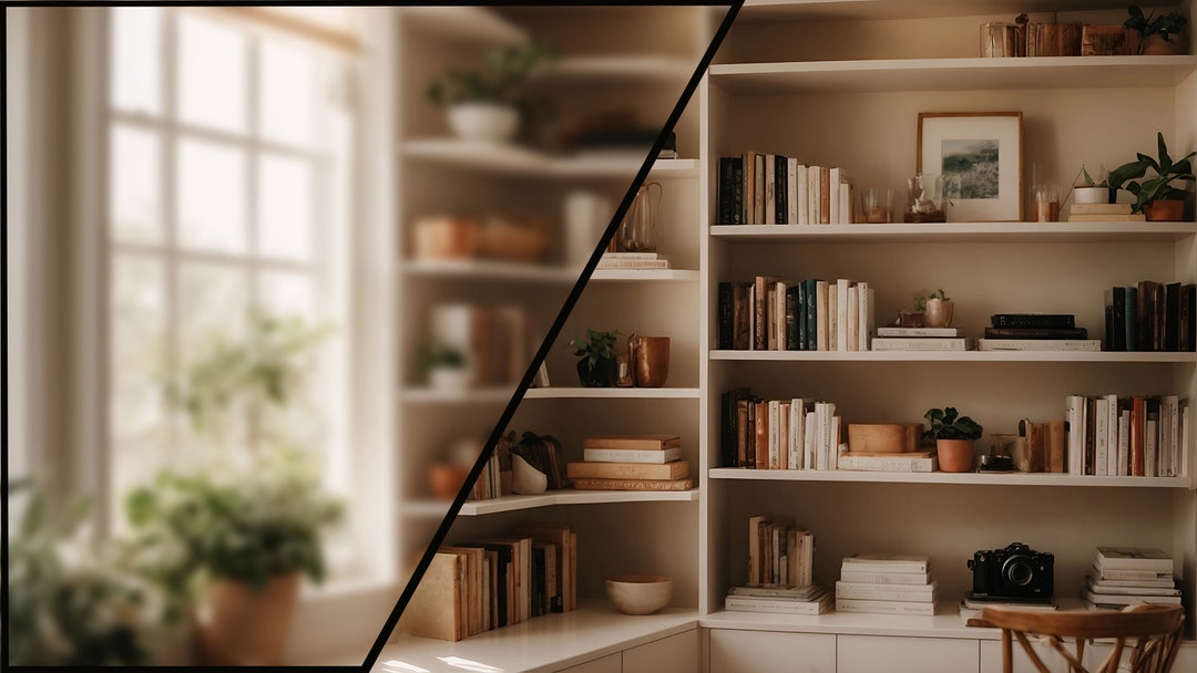 Cool Bookshelf Background for Zoom Meetings Blurred and Normal Version ...