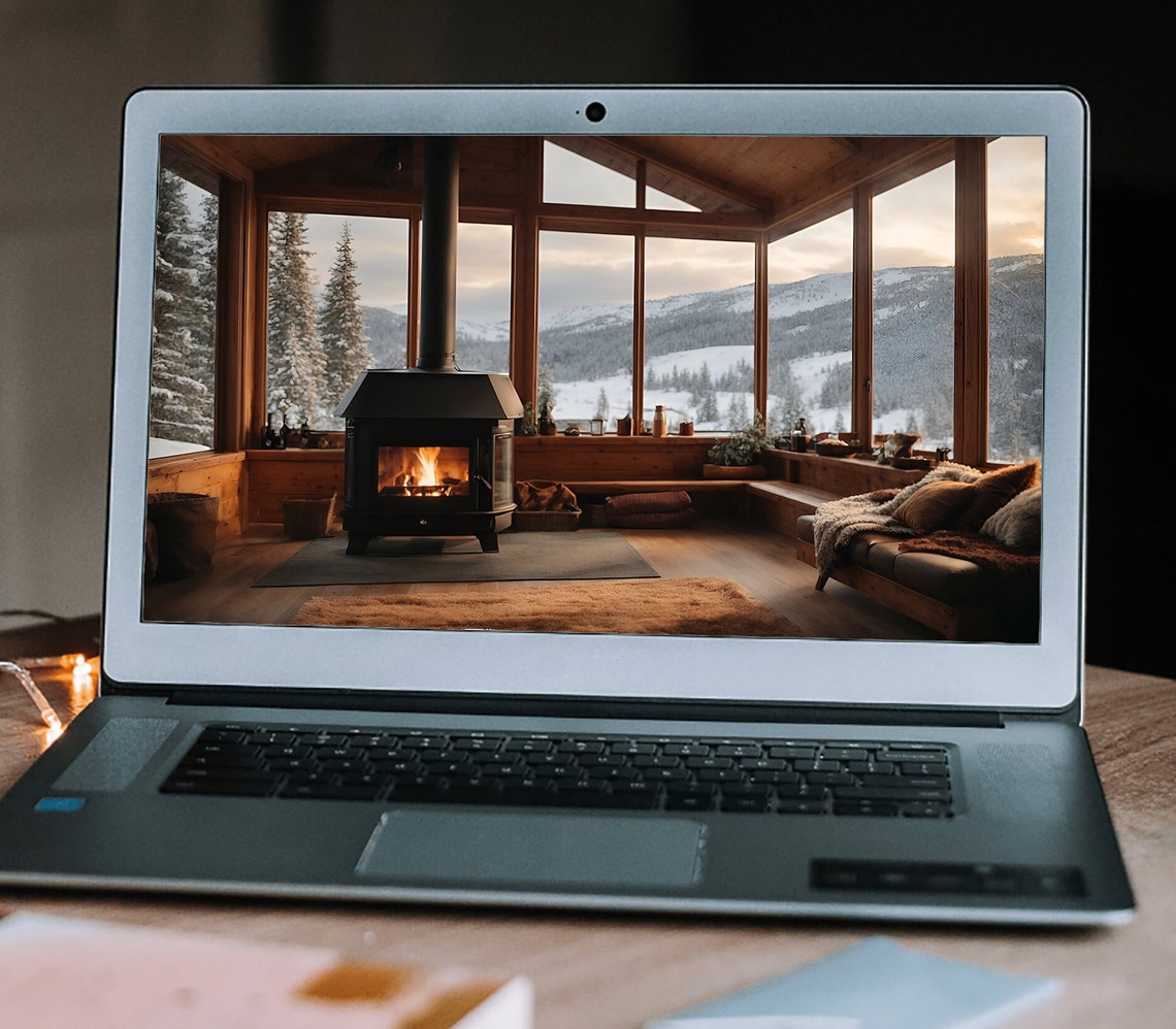 Virtual Background for Zoom Meetings, Winter Window Background for Zoom ...