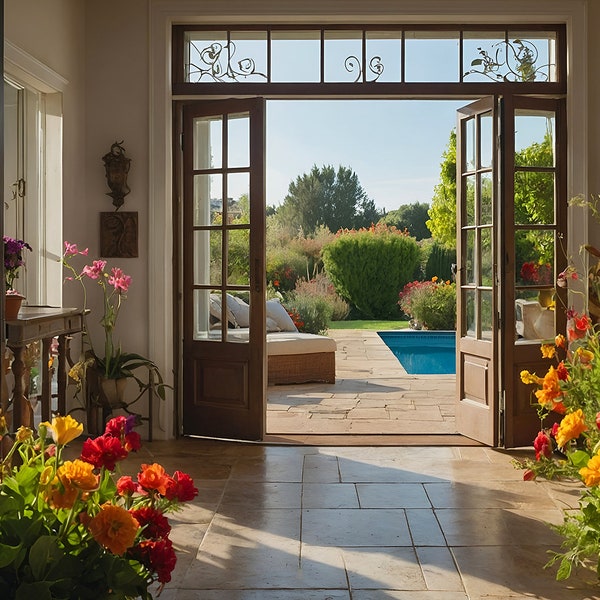 Virtual Background Zen Garden for Zoom, Natural Calming Background for ...