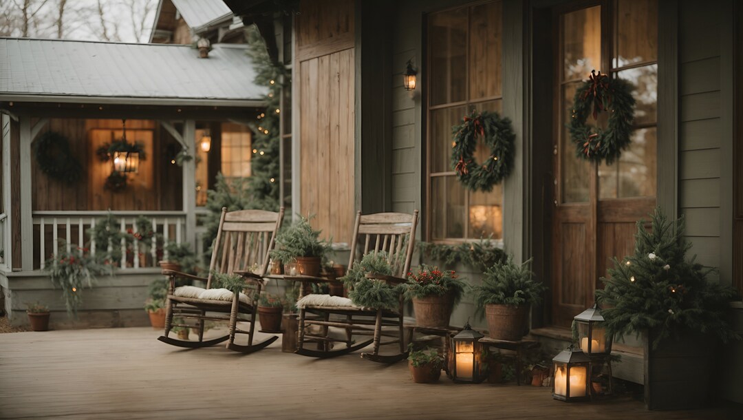 Bundle of Zoom Background Porch Scenes Four Seasons for Meetings ...