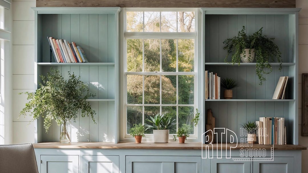 Virtual Shelving Background for Zoom Meetings, Professional Home Office ...