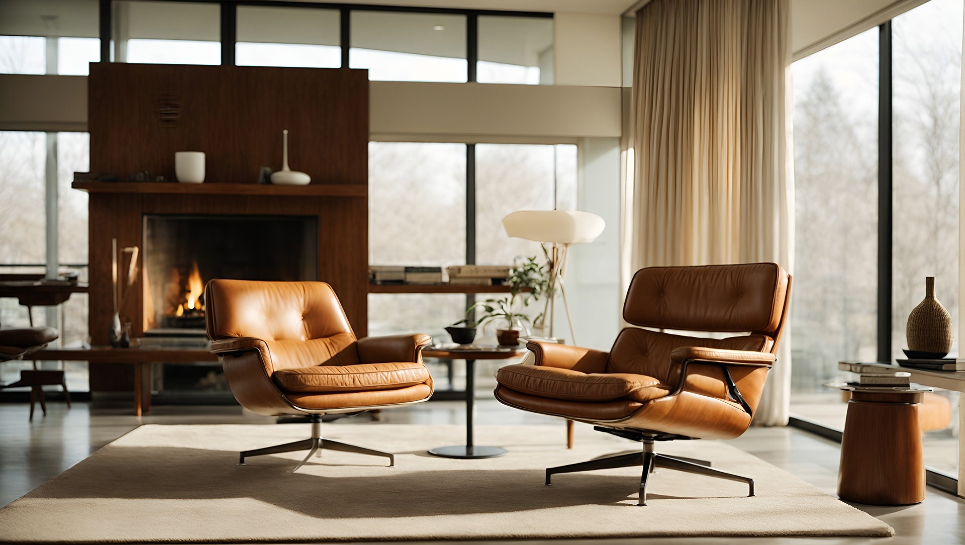 Virtual Background for Zoom Meetings, Mid Century Modern Background for ...