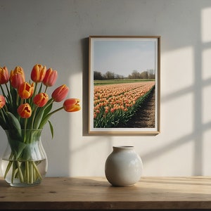 Spring Tulips Farmhouse Cottagecore Zoom Background for Virtual ...