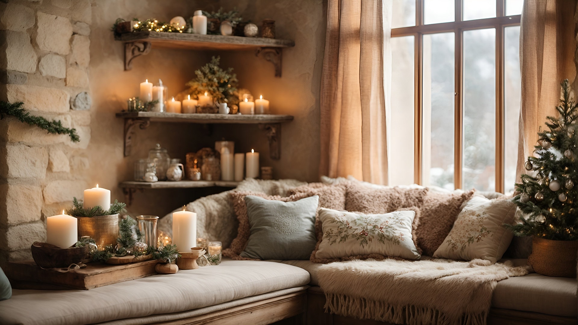 Zoom Background Bundle Cozy Christmas Home/ Office in a 16:9 Ratio, Set ...