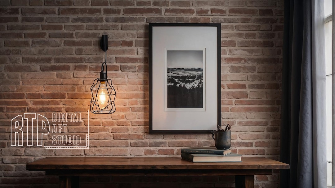 Brick Wall Minimalist Zoom Background for Virtual Meetings, Modern ...