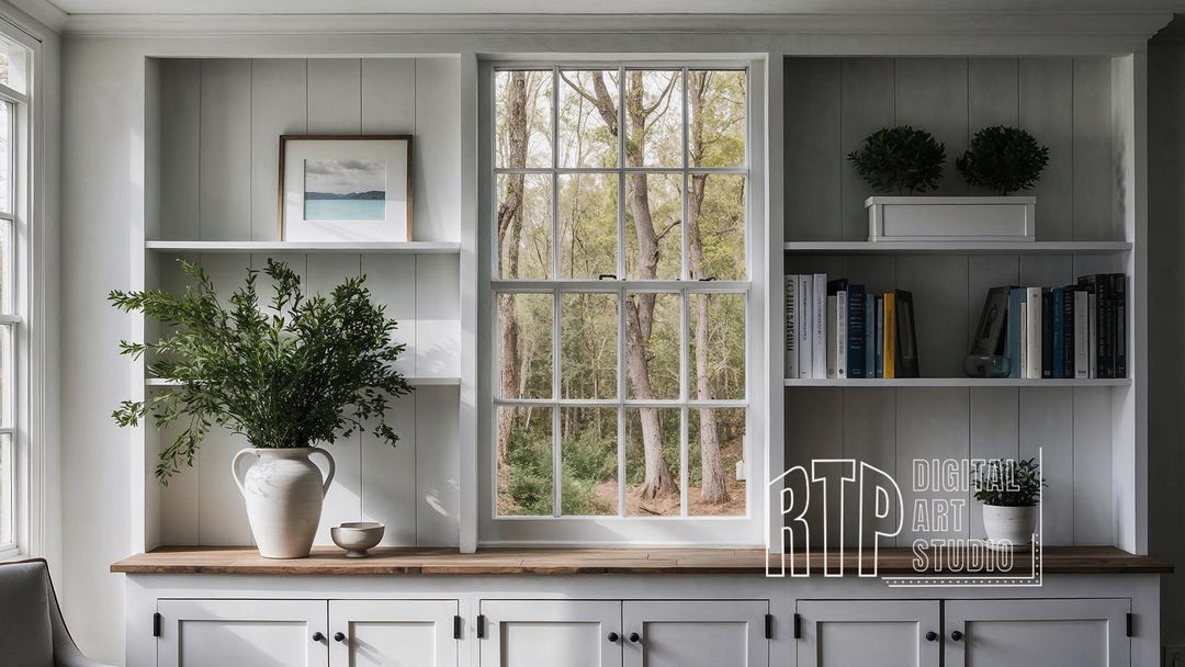 Virtual Shelving Background for Zoom Meetings, Professional Home Office ...