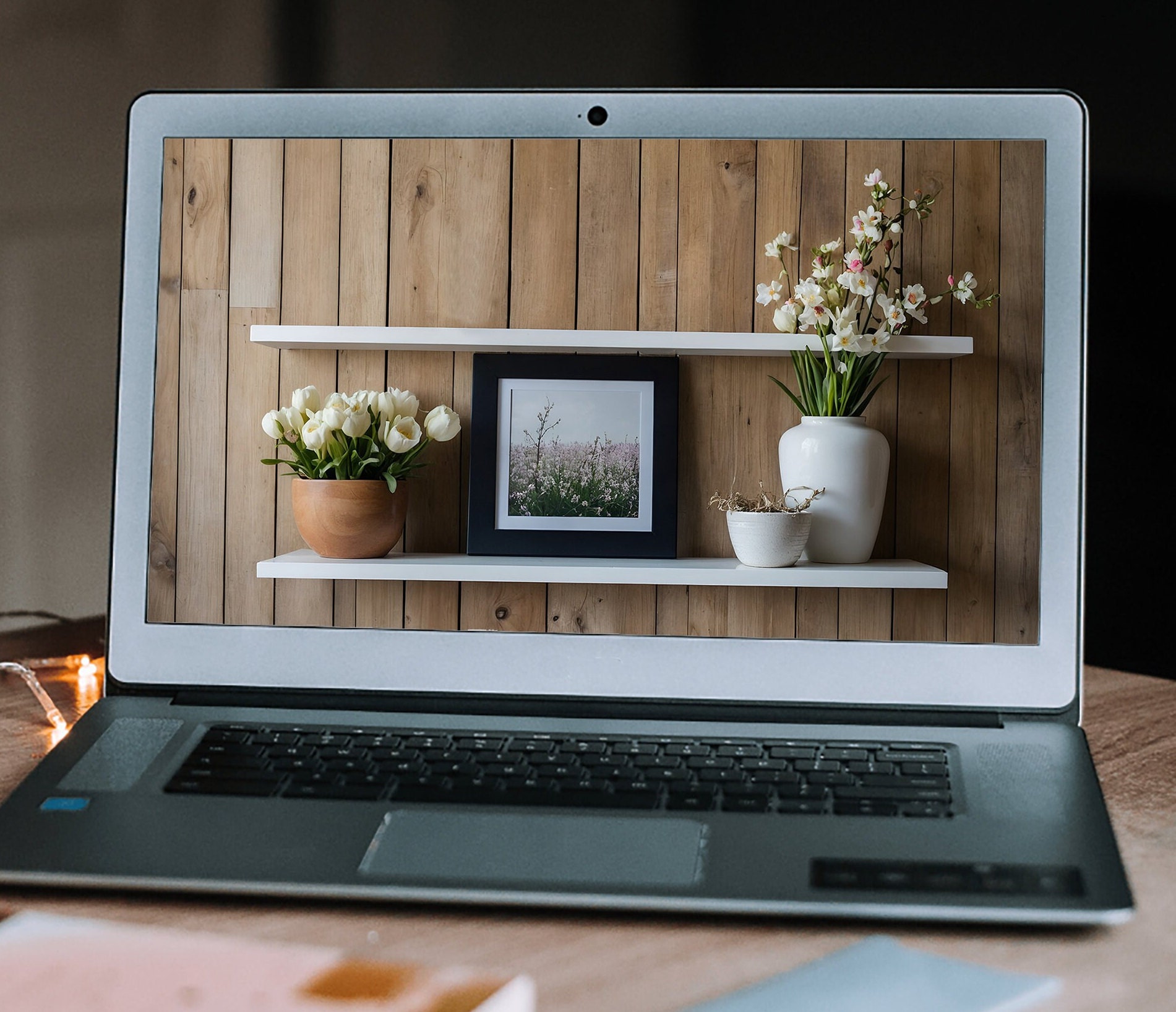 Spring Cottagecore Home Office Zoom Background for Virtual Meetings ...