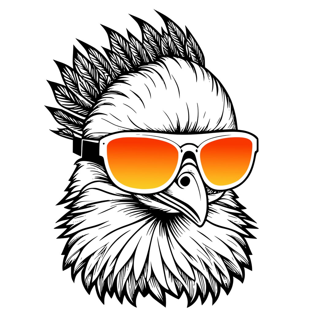 Cool Turkey Face PNG Thanksgiving Sublimation Design Turkey - Etsy