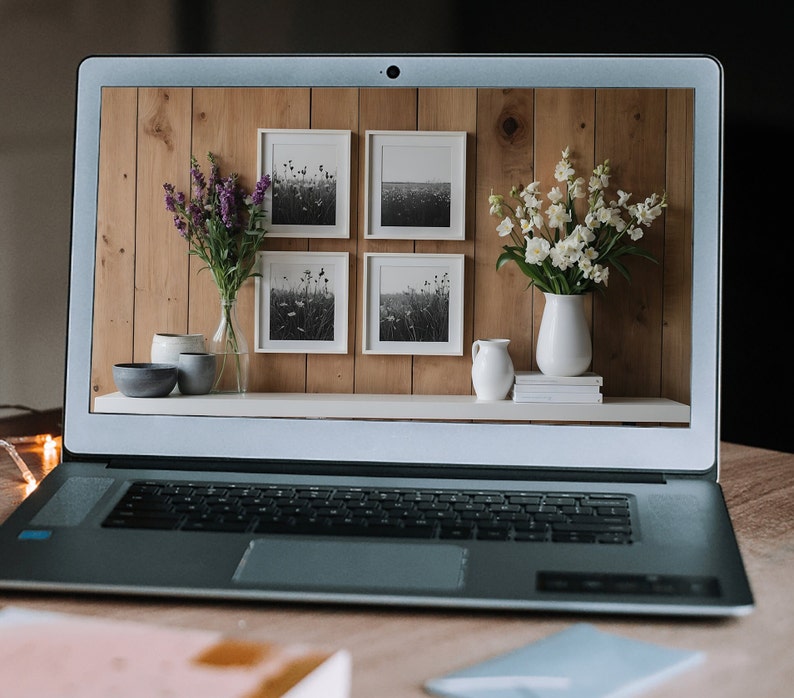 Spring Wildflower Cottagecore Zoom Background Virtual Meetings, Boho ...