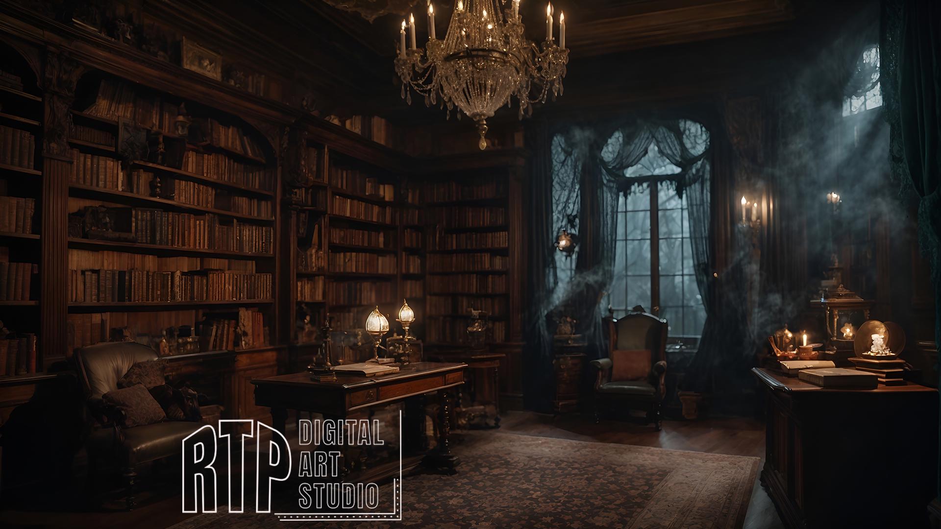 Spooky Halloween Haunted Mansion Virtual Background for Zoom and MS ...