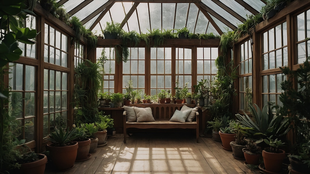 Greenhouse Room Zoom Background, Natural Virtual Home Office Background ...