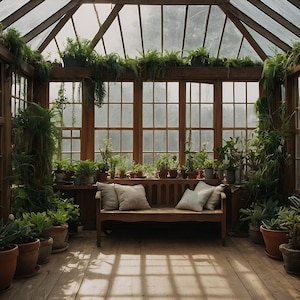 Greenhouse Room Zoom Background, Natural Virtual Home Office Background ...