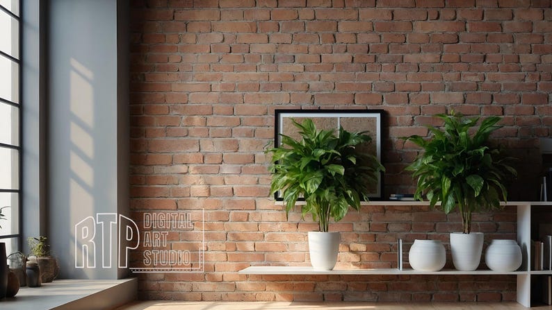 Minimalist Exposed Brick Wall Virtual Background for Teams, Digital ...