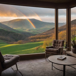 Virtual St. Patrick's Day Background for Meetings, Cozy Office Green ...