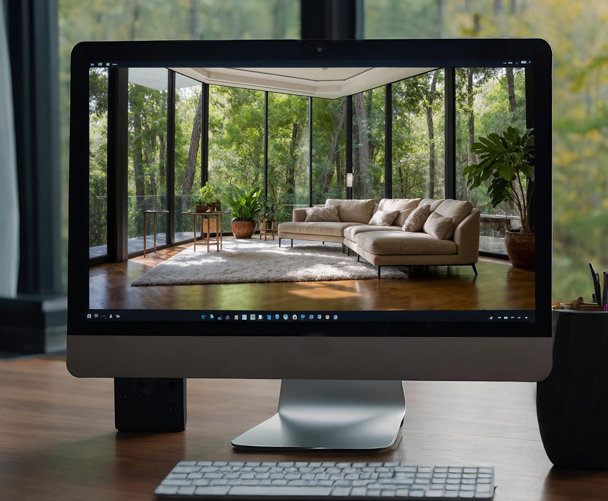 Teams Background House in the Forest, Natural Trees View, Virtual Home ...