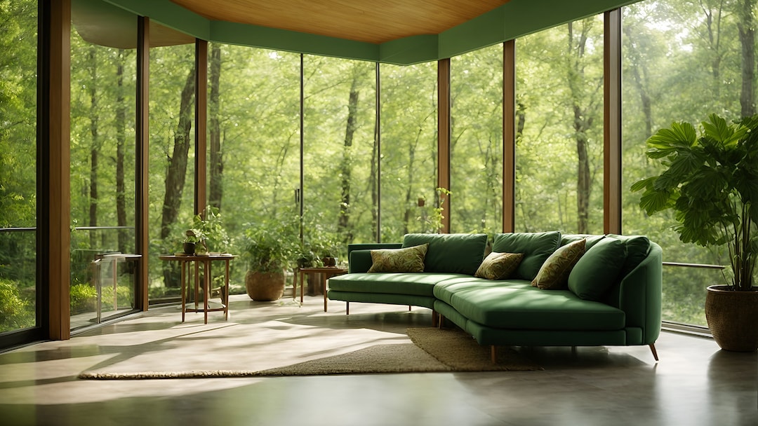 Zoom Background House in the Forest, Natural Trees View, Virtual Home ...