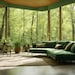 Zoom Background House in the Forest, Natural Trees View, Virtual Home ...