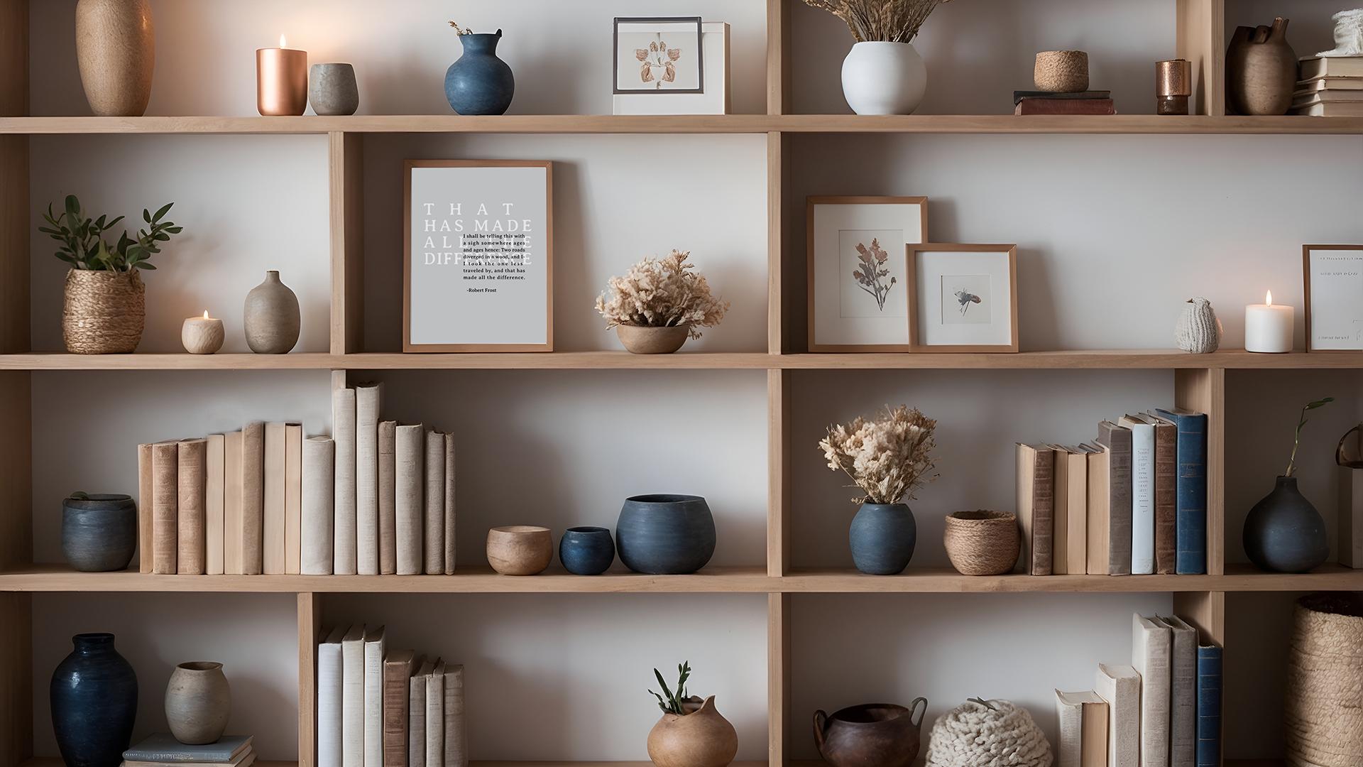 Virtual Background Bookshelf for Zoom Meetings, Home Office Background ...