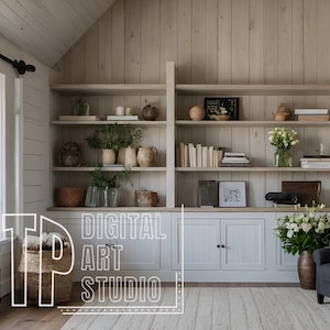 Spring Farmhouse Zoom Background for Virtual Meetings, Boho ...