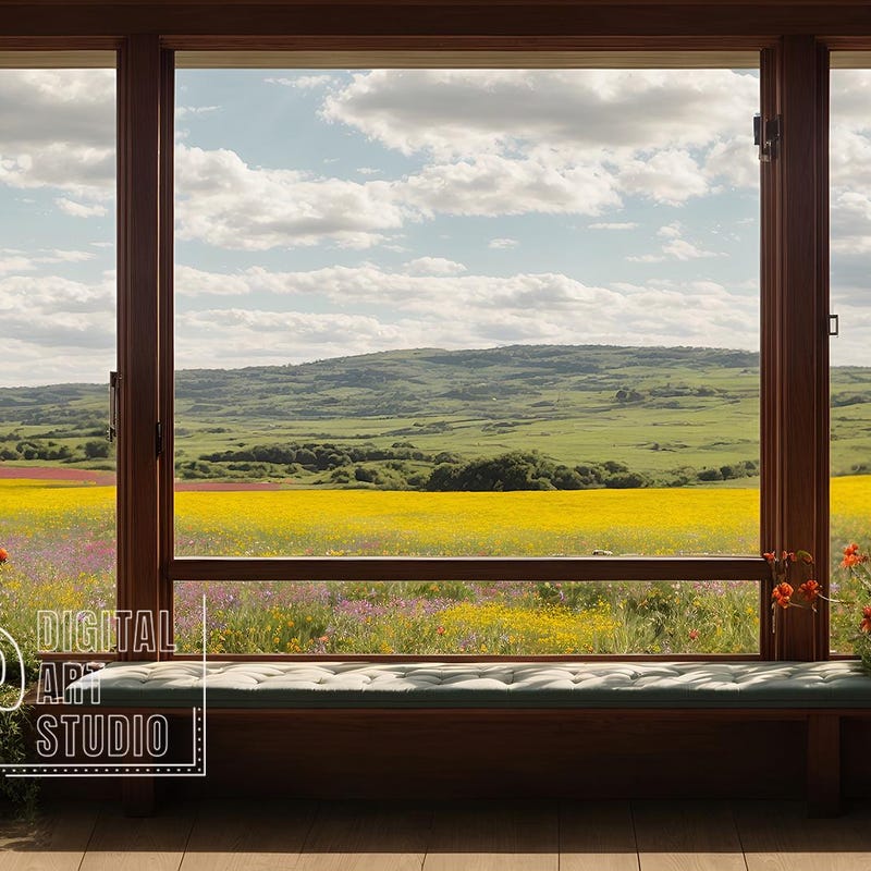 Spring Window Teams Background - Etsy