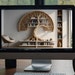 Zoom Background Zen Tree Bookshelf, Neutral Decor, Virtual Home Office ...