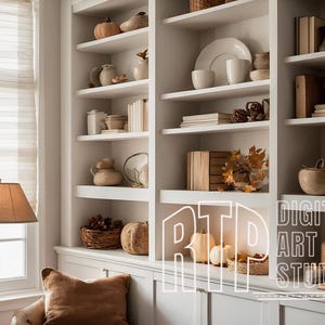 Autumn Bookshelf Virtual Background Zoom Meetings, Fall Themed ...