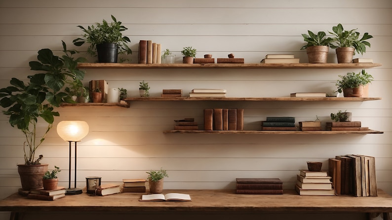 Virtual Background Bookshelf for Zoom Meetings, Home Office Background ...