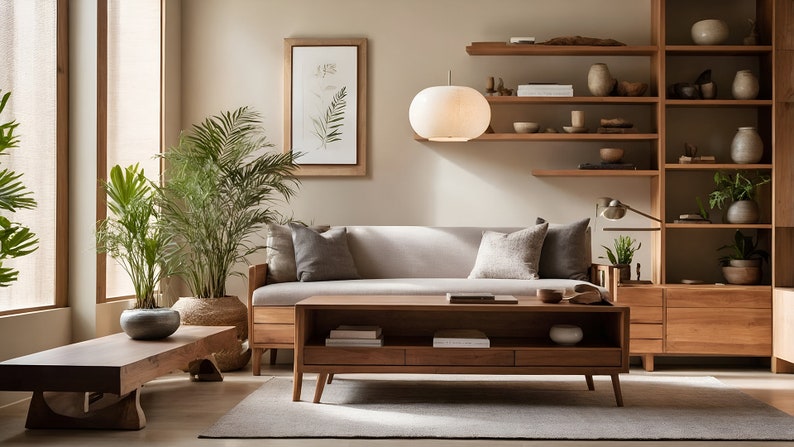 Zen Calming Background for Zoom and MS Teams Meetings, Modern Office ...