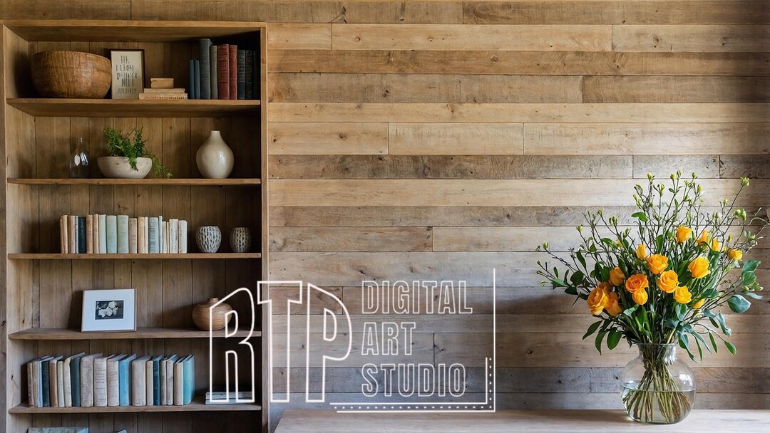 Virtual Spring Bookshelf Background for Zoom Meetings, Home Office ...