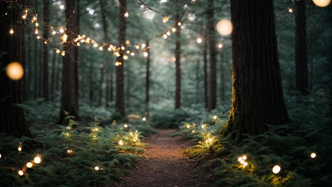 Virtual Background Enchanted Forest for Online Meetings, Fantasy ...