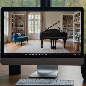 Virtual Background for Teams Meetings, Piano Room Background for Zoom ...