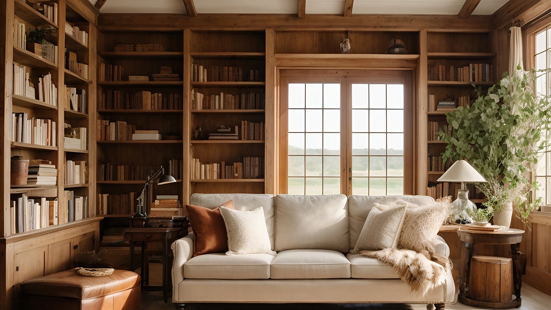 Zoom Background for Virtual Meetings, Magnolia Farmhouse Office ...