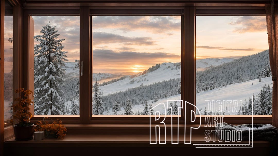 Virtual Zoom Background , MS Teams, Webex, Skype Meetings, Winter ...