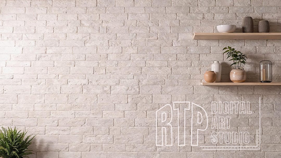 Minimalist Brick Wall Virtual Background for Zoom, MS Teams Meetings ...
