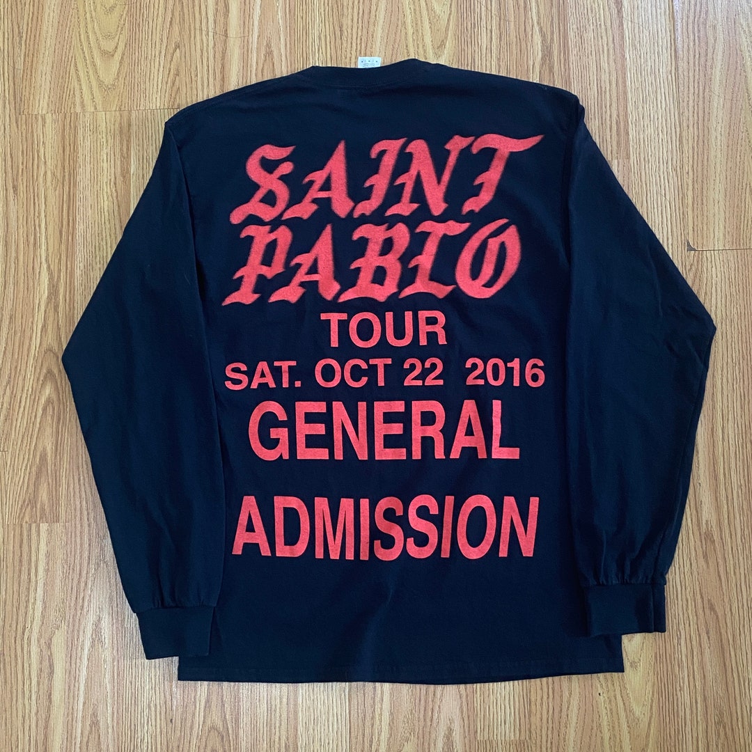 Kanye West Saint Pablo Long Sleeve T-shirt M | 2016 Rap Tour Merch - Etsy