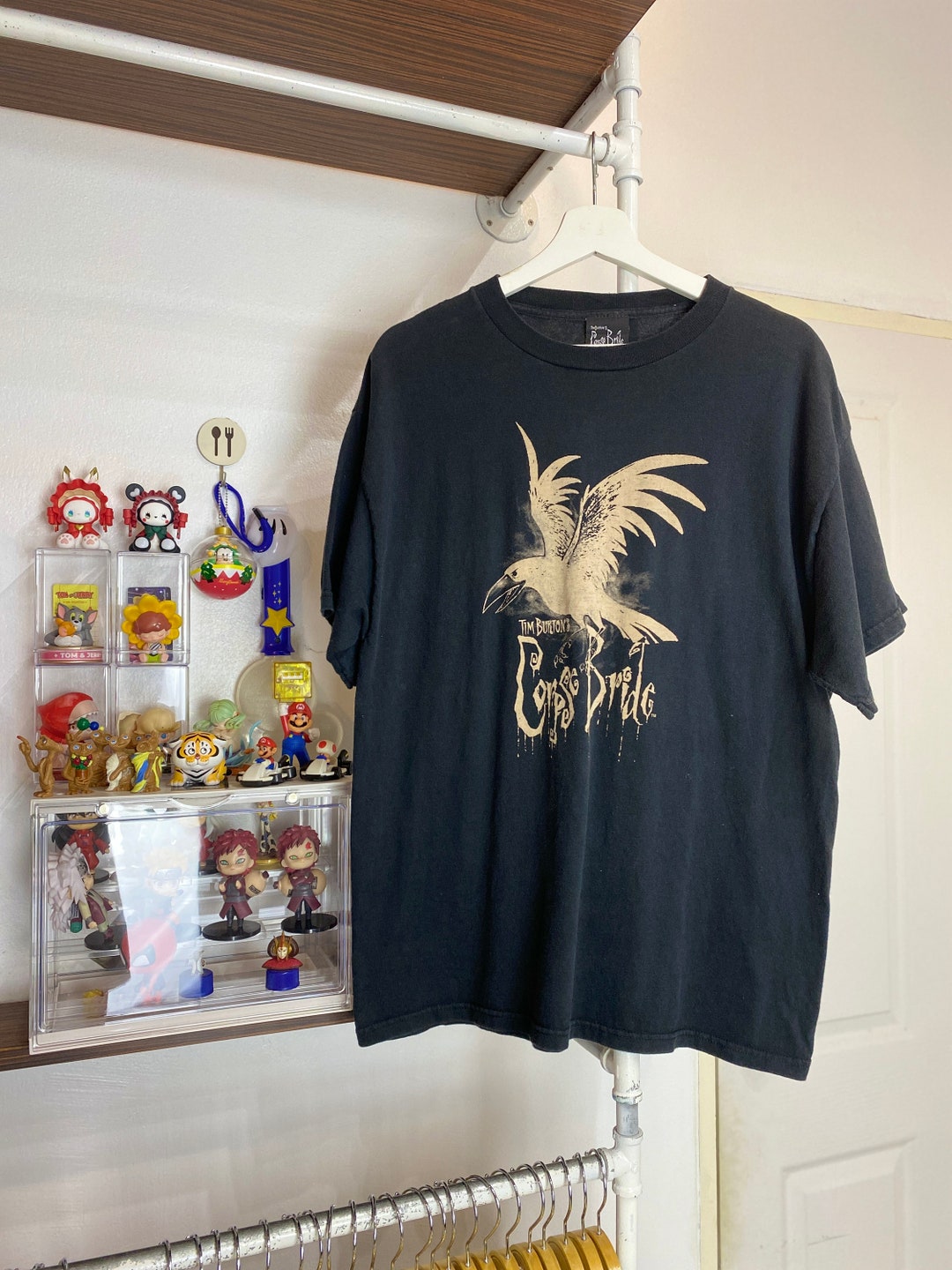 Vintage 2005 Corpse Bride Tim Burton Raven Movie Promo T Shirt Size L ...