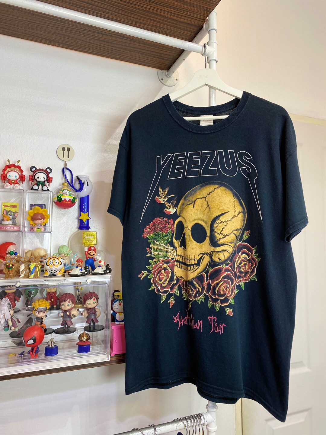 Kanye West Yeezus Tour 2014 Australian Skull Roses T-shirt L | Vintage ...