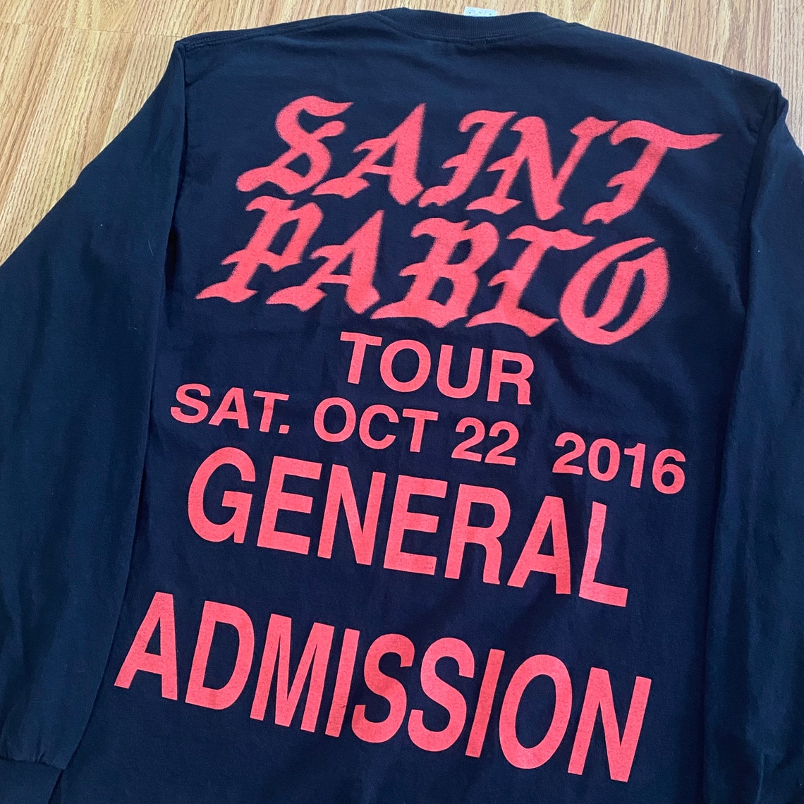 Kanye West Saint Pablo Long Sleeve T-shirt M 2016 Rap Tour Merch - Etsy