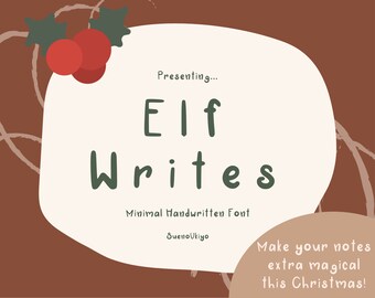 Handwritten Elf - Etsy