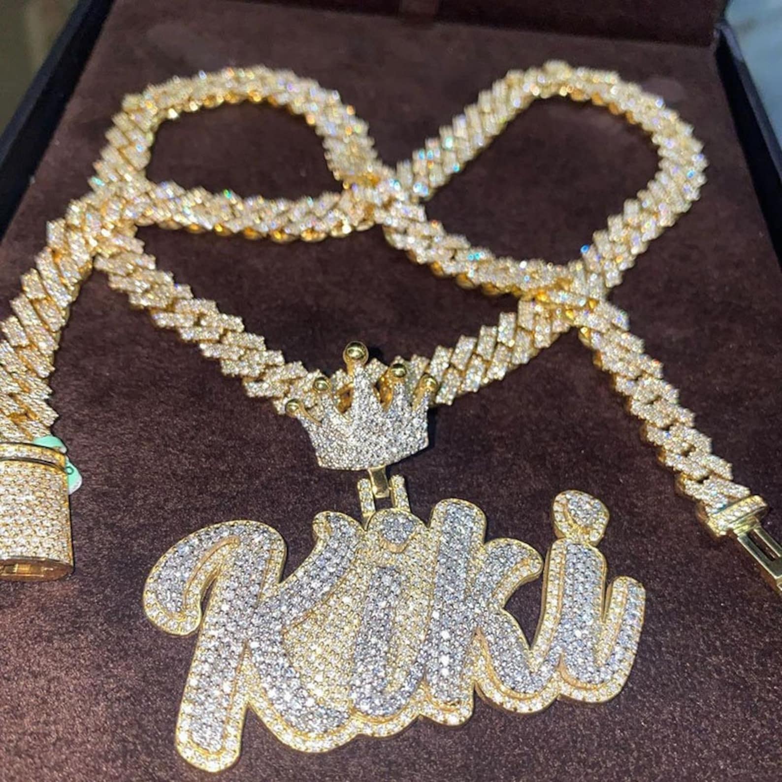 Custom Name Diamond Pendant Real VVS GRA Certified Lab Diamonds - Bust ...