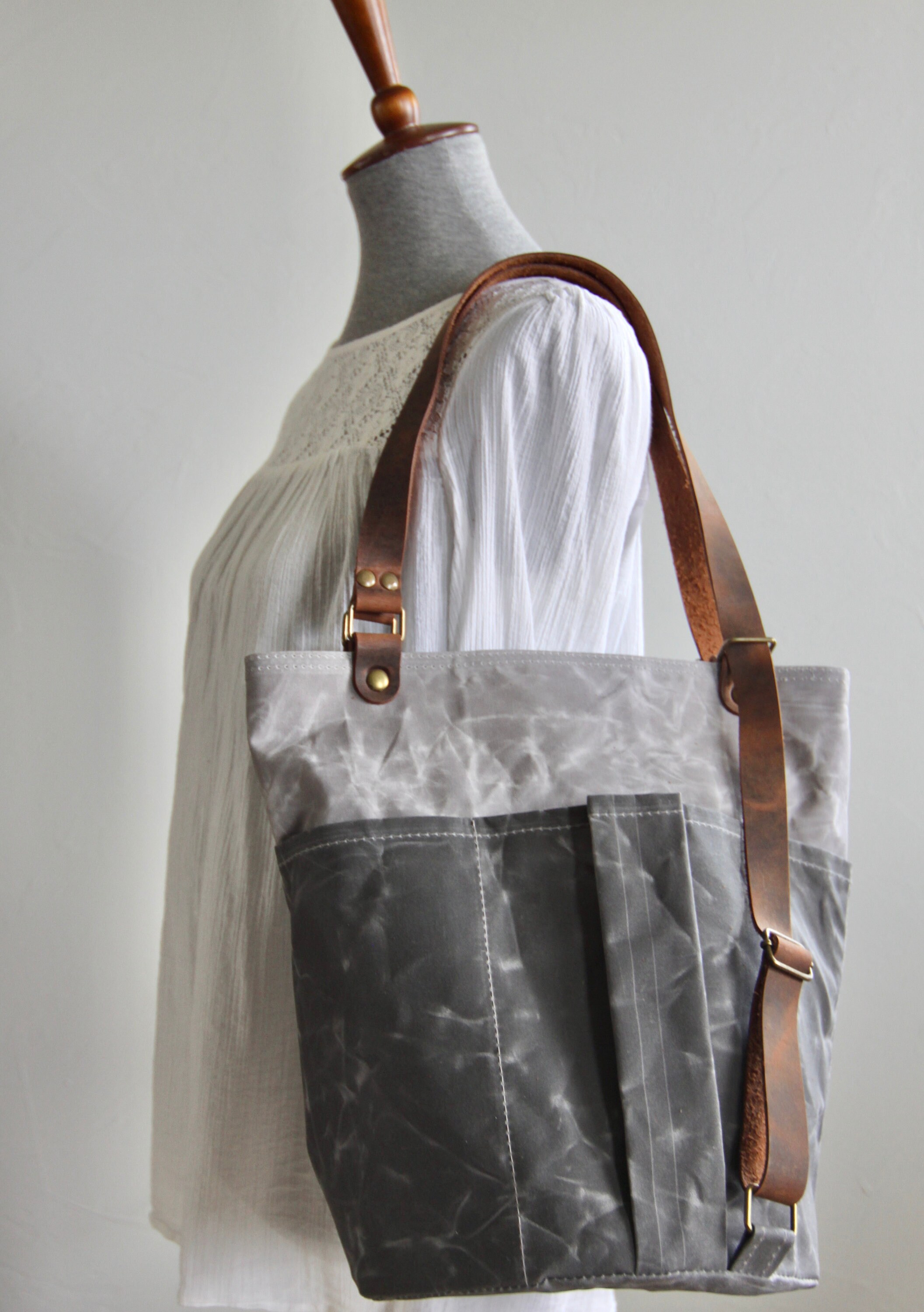 Organic Waxed Canvas Utility Backpack Bucket Bag - Etsy