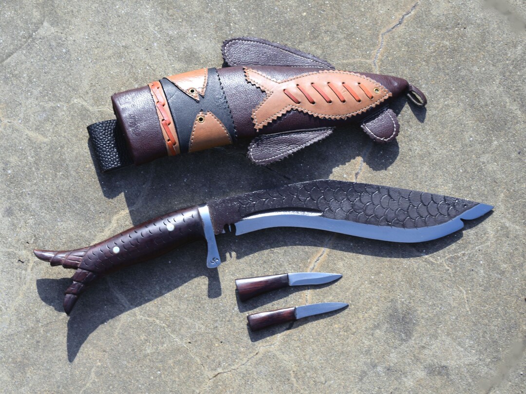 10 Inches Fish Kukri, Fixed Blade Kukri Knife-gurkha Knife-knives Made ...