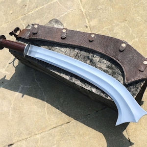 20 Inches Khuda, Nepali Sword, Handmade Knife, Full Tang Handle, Fixed ...