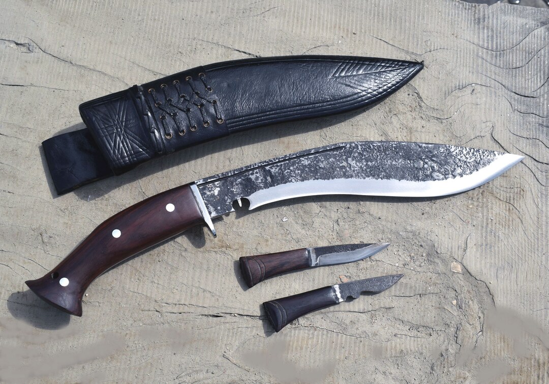 11 Inches Damascus Kukri, Fixed Blade Kukri Knife-gurkha Knife-made in ...