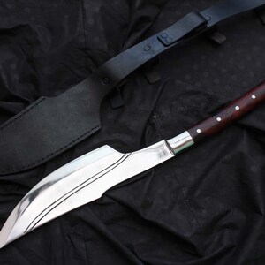 Woodcutting Axe Custom Survival Knife Full Tang Axe Handorged Viking ...