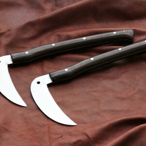 7-inch Long Blade Kama Farmer Traditional Okinawan Full Tang Handle ...