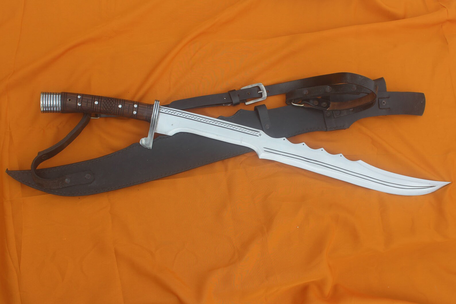 24inch Long Blade Viking Sword Tactical Hand Made Blade Traditional ...