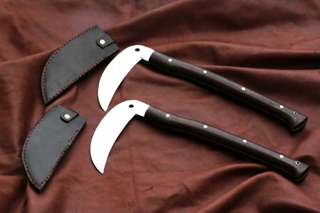 7-inch Long Blade Kama Farmer Traditional Okinawan Full Tang Handle ...